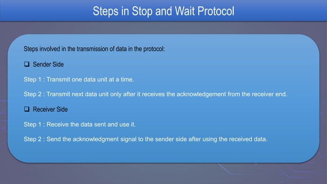 What Stop and Wait Protocol? | PPT