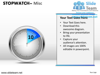 Stopwatch countdown race measure misc powerpoint ppt slides. | PDF