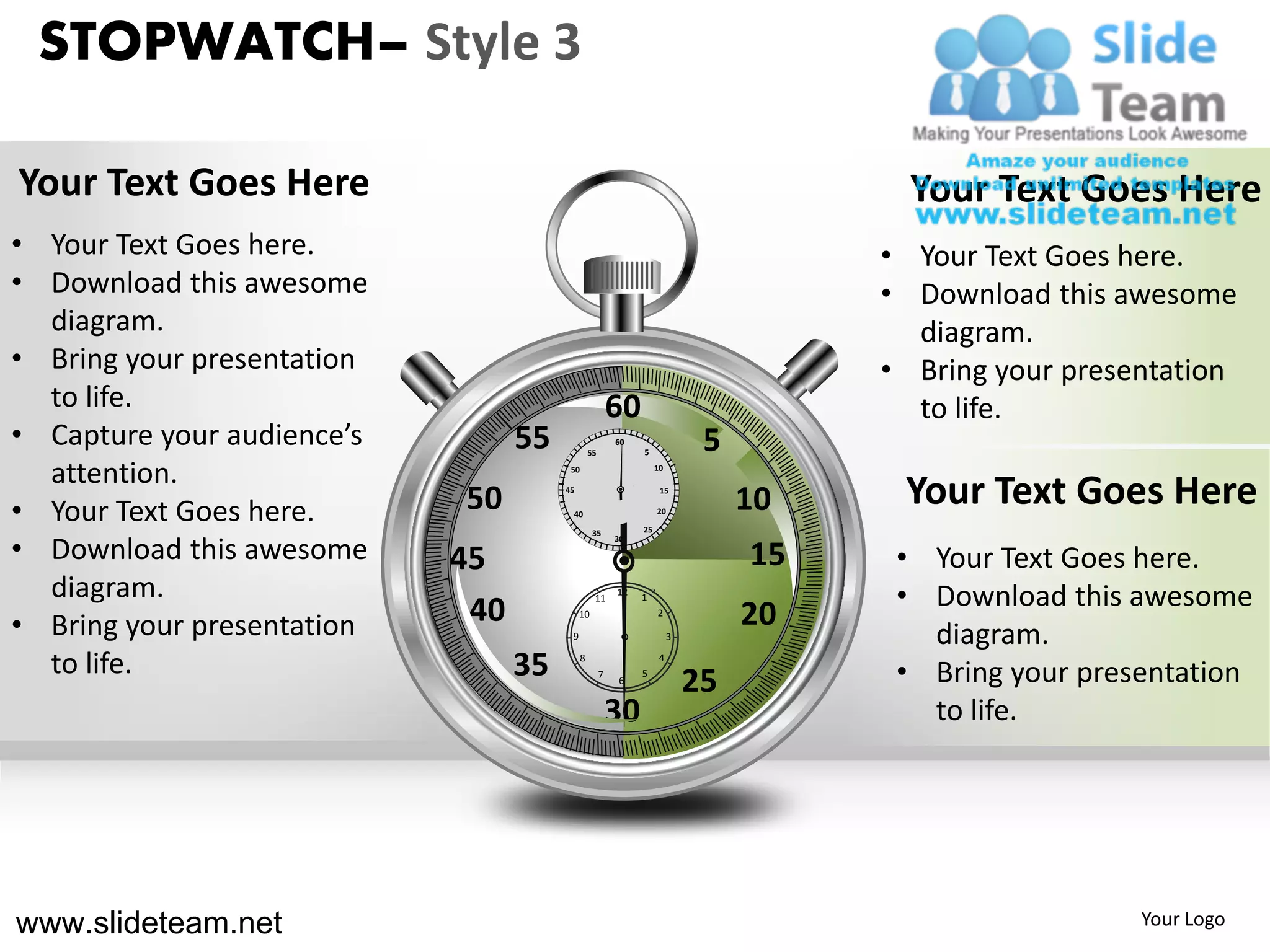 Stopwatch design 3 powerpoint ppt slides. | PDF