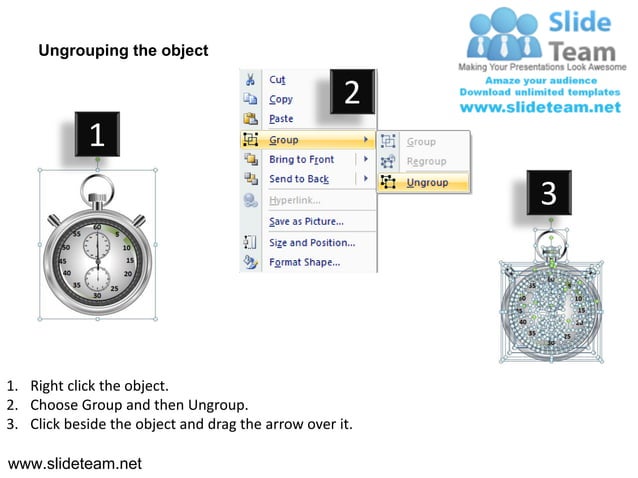 Stopwatch Style Design 3 Powerpoint Presentation Slides Ppt