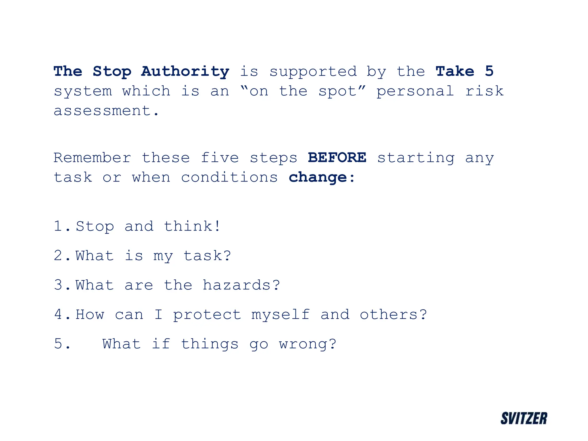 Stop Work Authority Power Point Presentation | PPTX