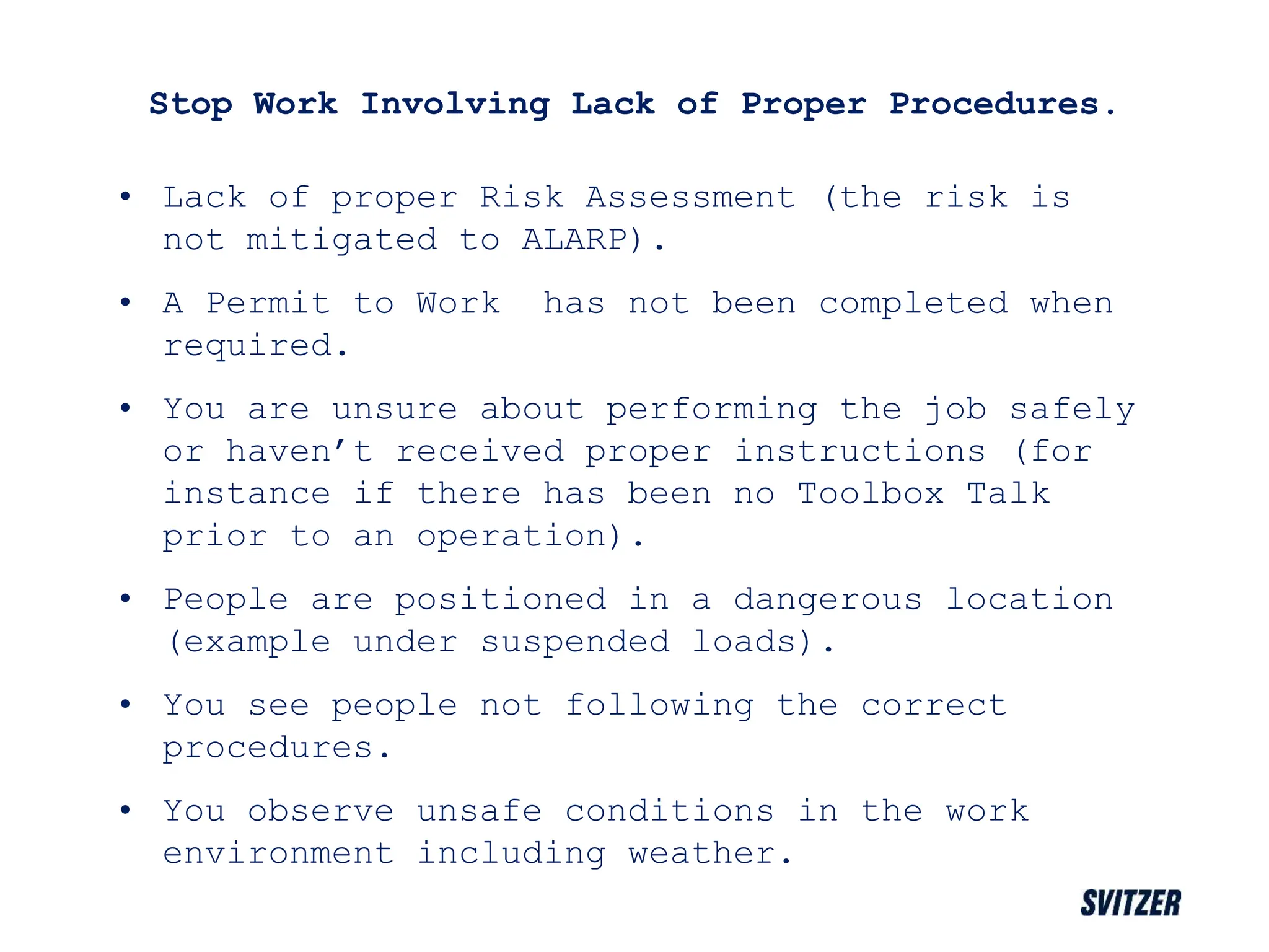 Stop Work Authority Power Point Presentation | PPTX