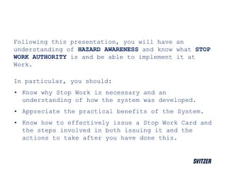 Stop Work Authority Power Point Presentation | PPTX