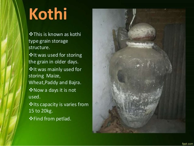 TRADITIONAL STORAGE STRUCTURES