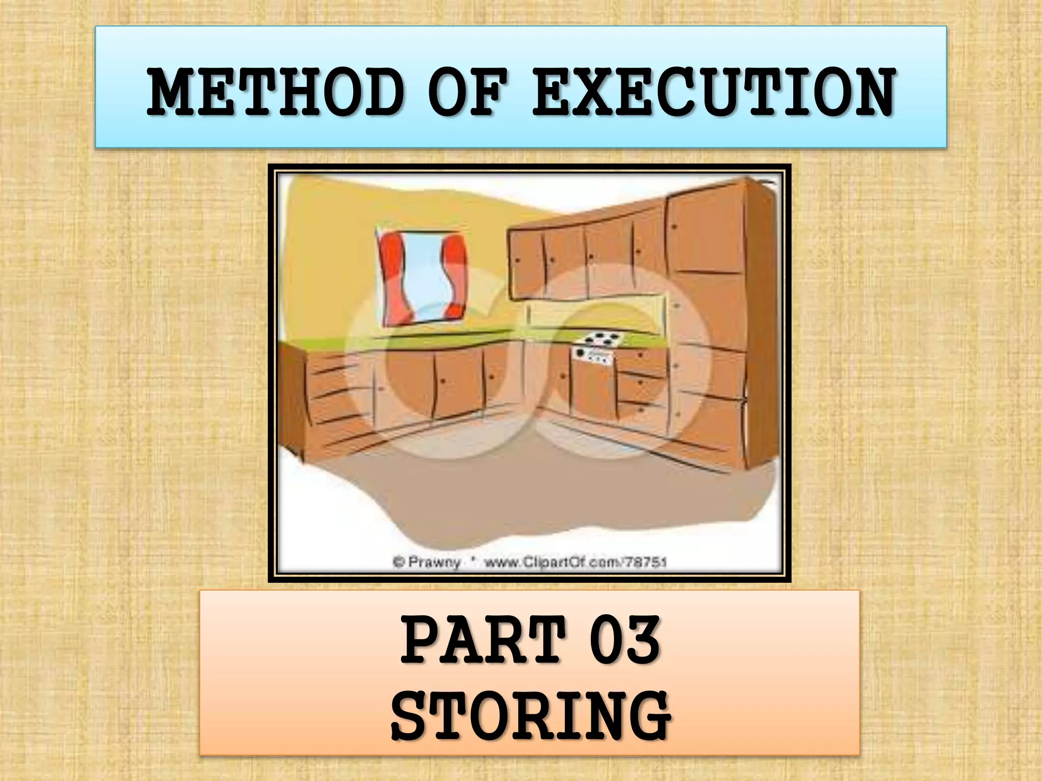 STORAGE / STOREROOM CONTROL | PPTX