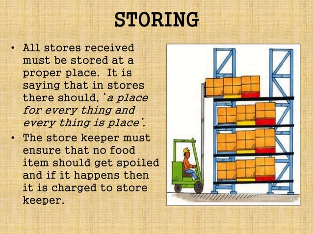 STORAGE / STOREROOM CONTROL | PPTX