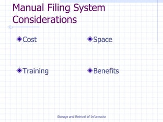 Storage And Retrieval Of Information | PPT