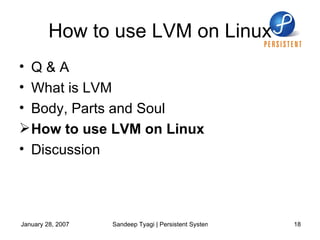 Storage Management using LVM | PPT