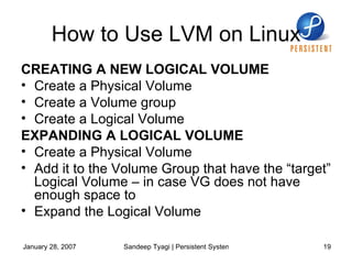 Storage Management using LVM | PPT