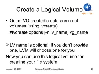 Storage Management using LVM | PPT