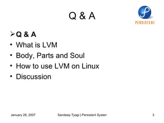 Storage Management using LVM | PPT