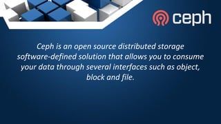 Storage 101: Rook and Ceph - Open Infrastructure Denver 2019 | PDF