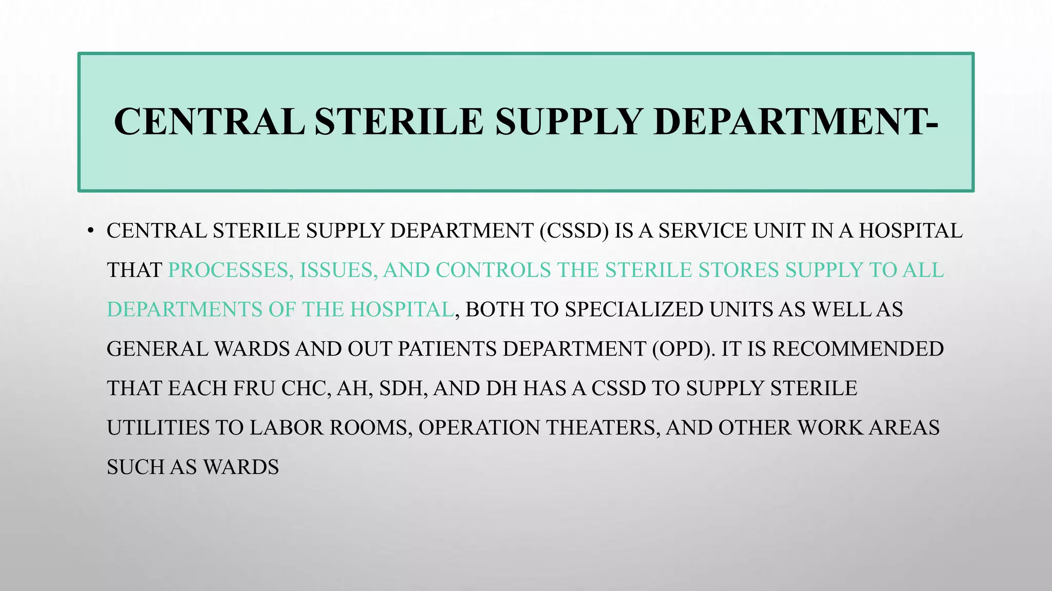 STORAGE AND CLEAN STERILE SUPPLY , SAFE WASTE.pptx