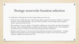 Storage and distribution reservoirs | PPTX