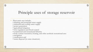 Storage and distribution reservoirs | PPTX