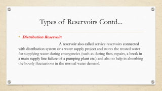 Storage and distribution reservoirs | PPTX