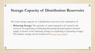 Storage and distribution reservoirs | PPTX