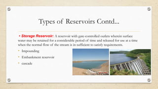 Storage and distribution reservoirs | PPTX