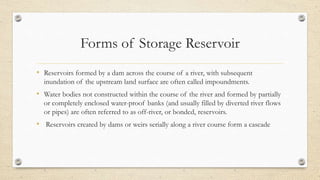 Storage and distribution reservoirs | PPTX