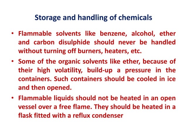 Storage and handling of chemicals | PPTX
