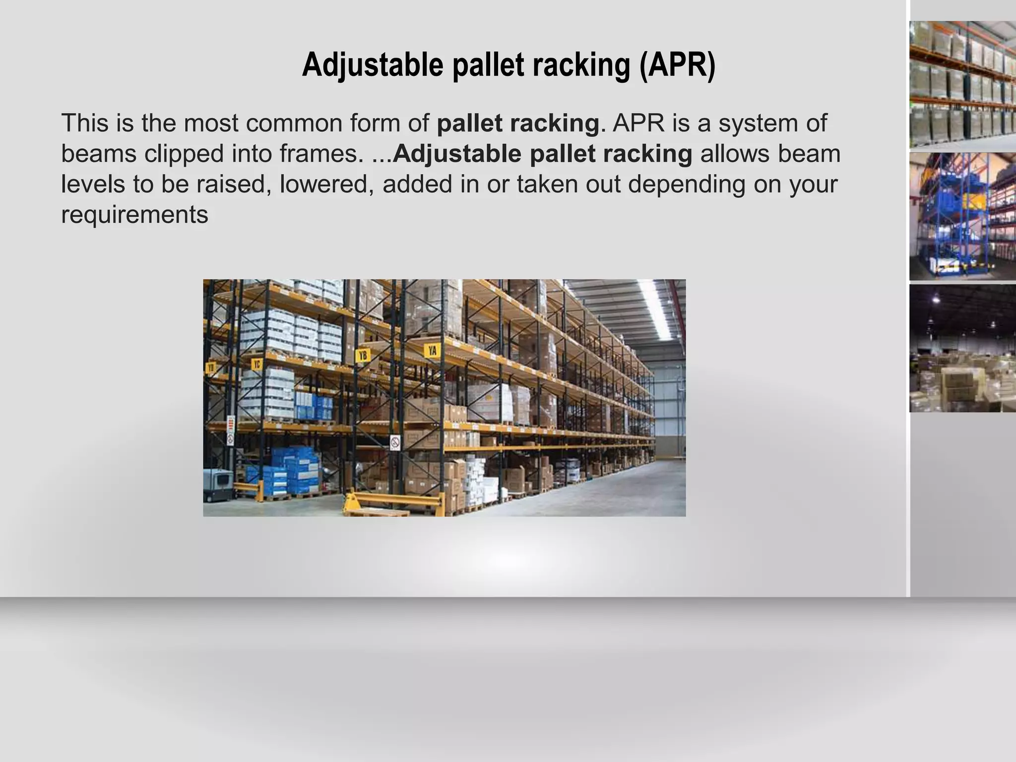 Storage and handling systems (palletized) | PPTX