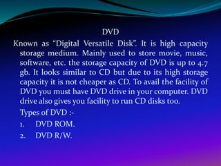 Storage and memory devices grade 4 | PPTX