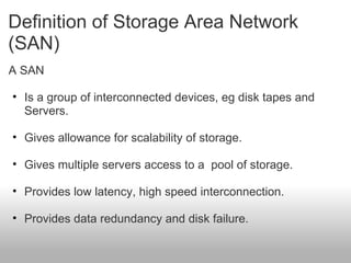Storage Area Network | PPT