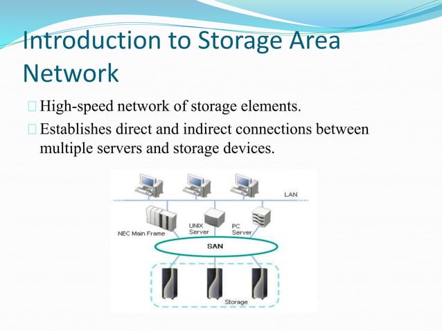 Storage area network (san) | PPTX | Computer Networking | Computing