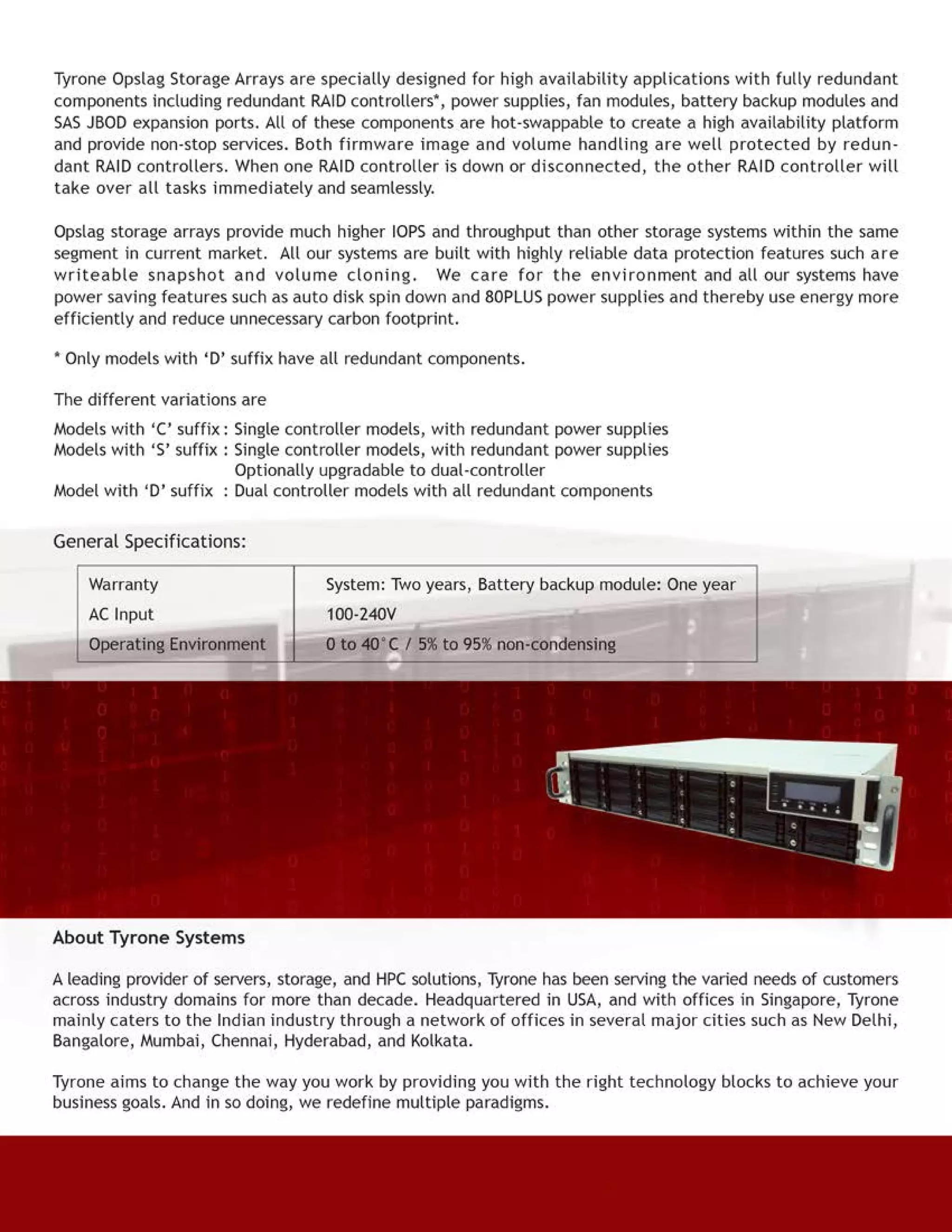 Storage Array Brochure | PDF