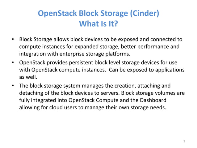 Storage as a service and OpenStack Cinder | PPT