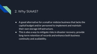 Storage As A Service (StAAS) | PPTX