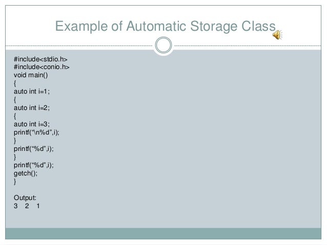 Storage class in C Language