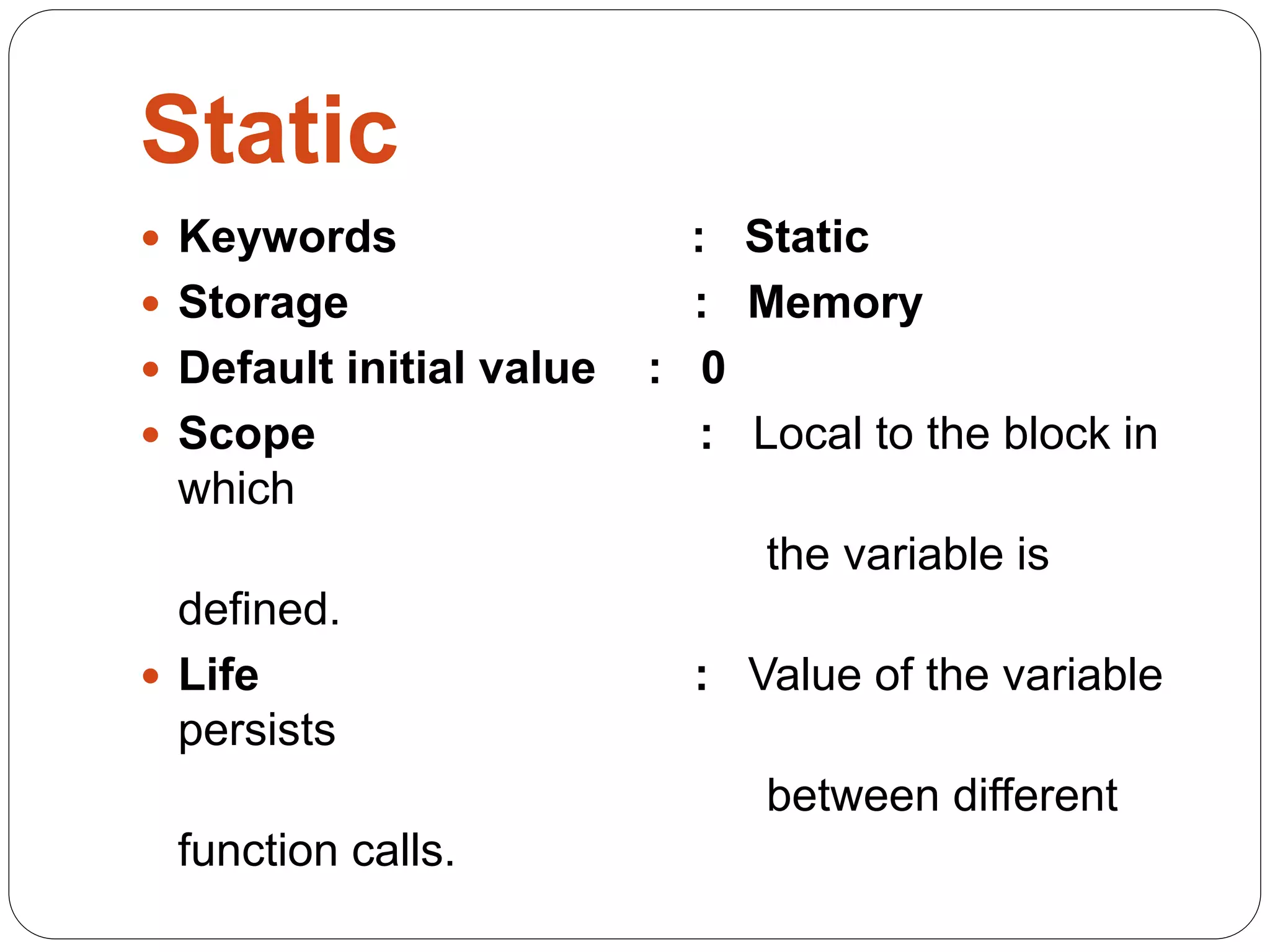 Storage class | PPTX