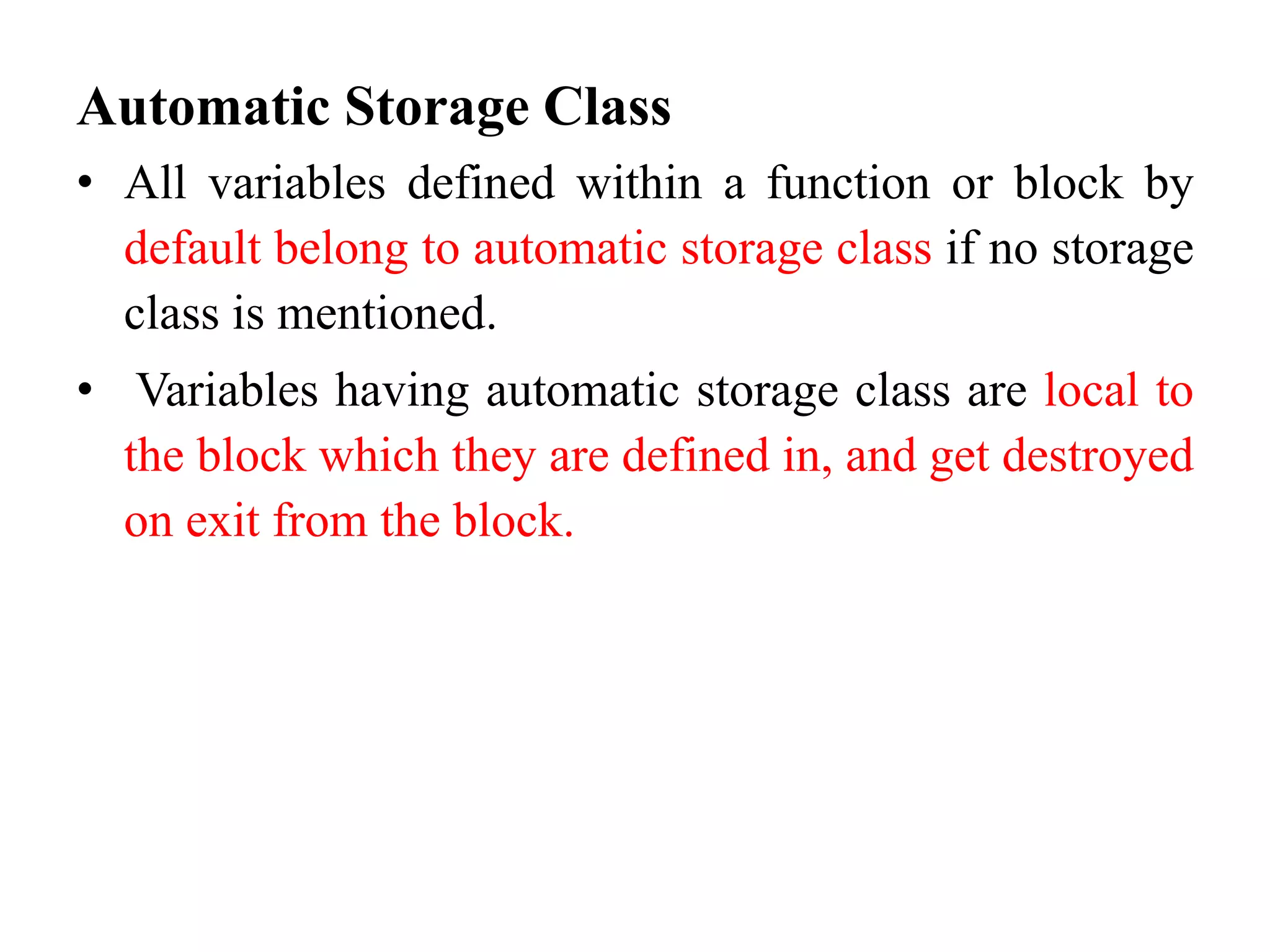 Storage class | PPTX