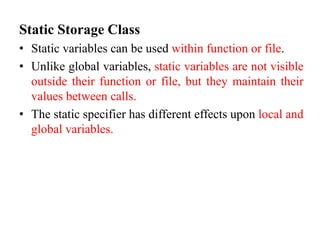 Storage class | PPTX