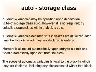 Storage classes | PPT
