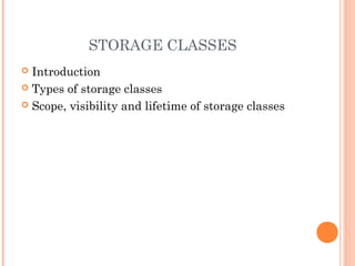 Storage classes | PPT