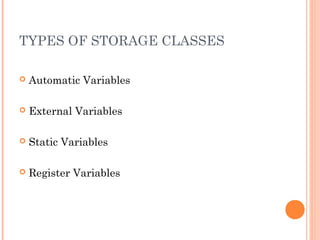 Storage classes | PPT