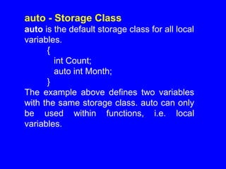 Storage classes | PPT