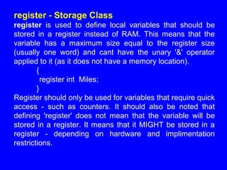 Storage classes | PPT