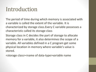 Storage classes | PPTX