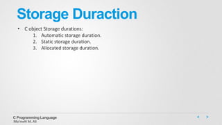 Storage classes, linkage & memory management | PPT