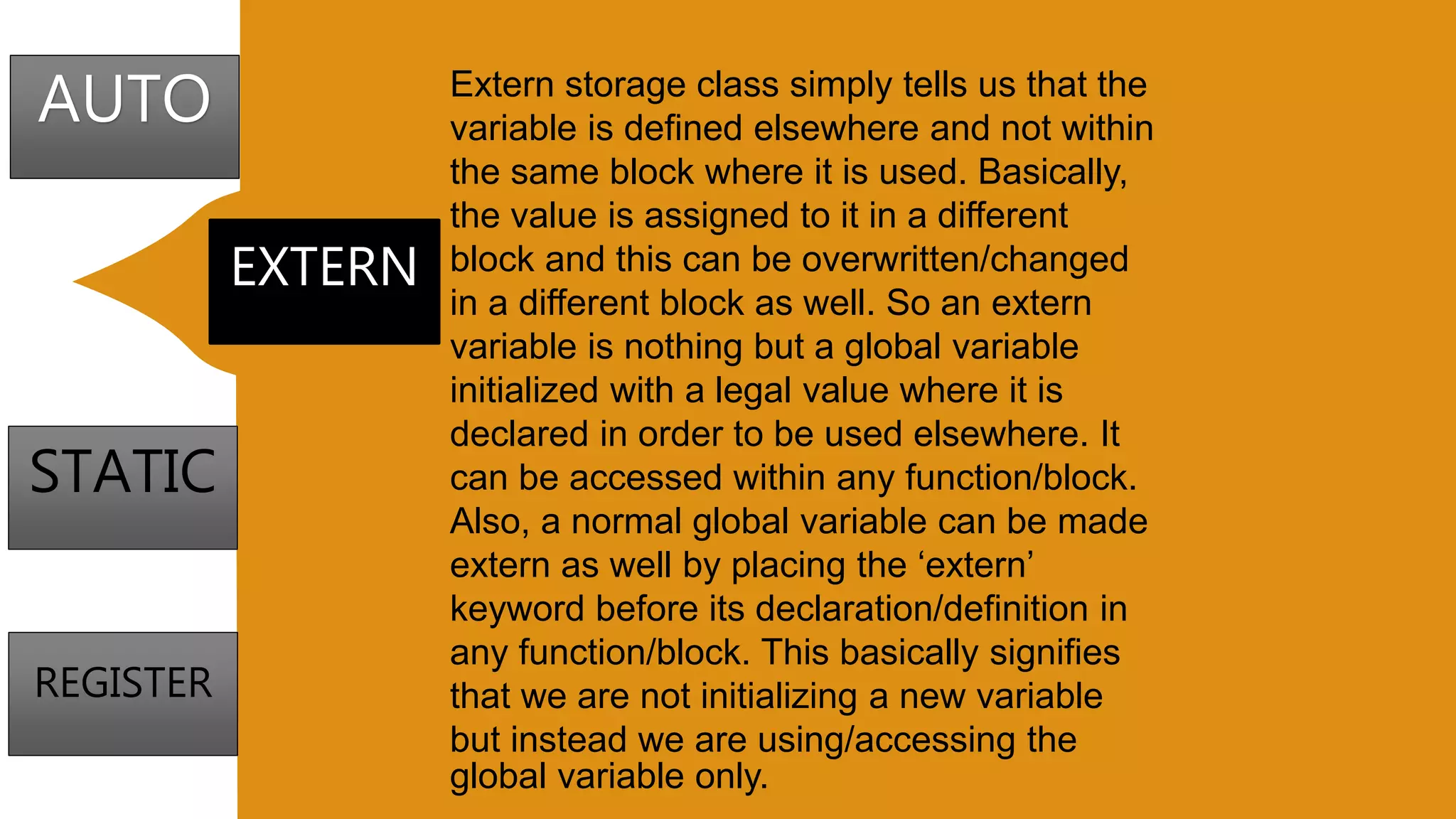 Storage classes | PPTX