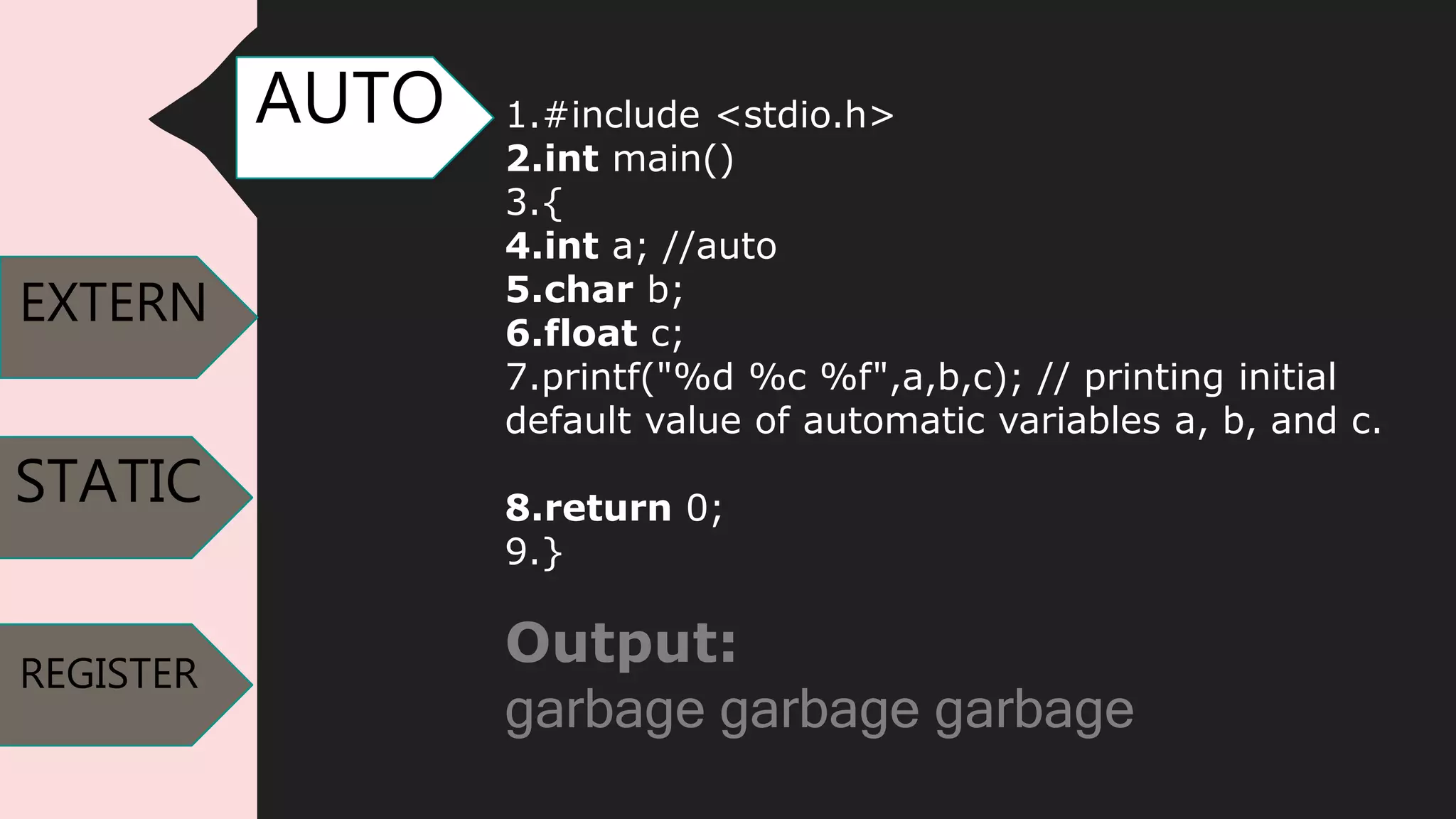 Storage classes | PPTX