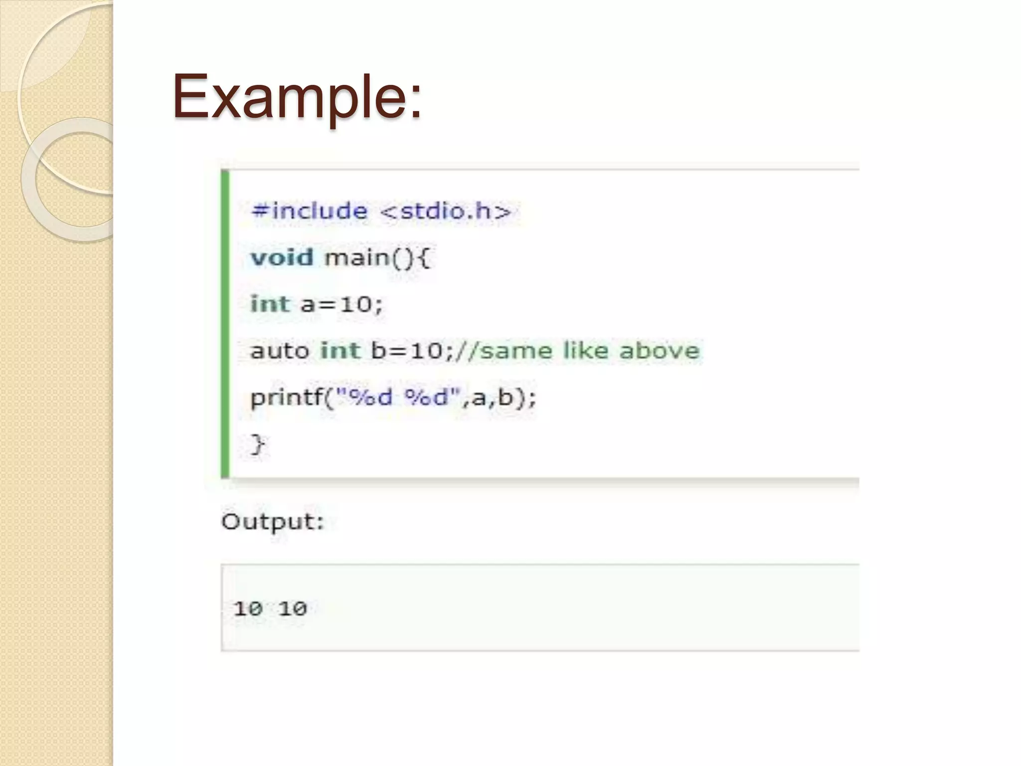 Storage classes in c language | PPTX