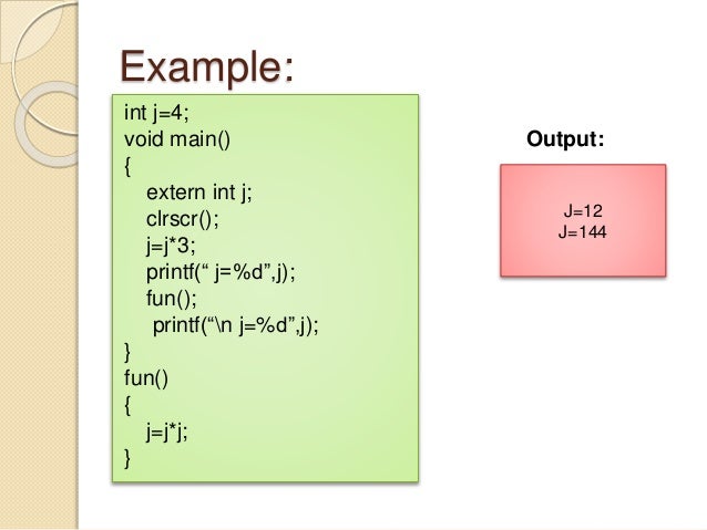 Storage Classes In C Language