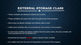 Storage class in c | PPTX