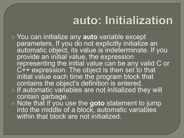 Storage Class Specifiers Ppt