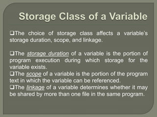 Storage Class Specifiers | PPT