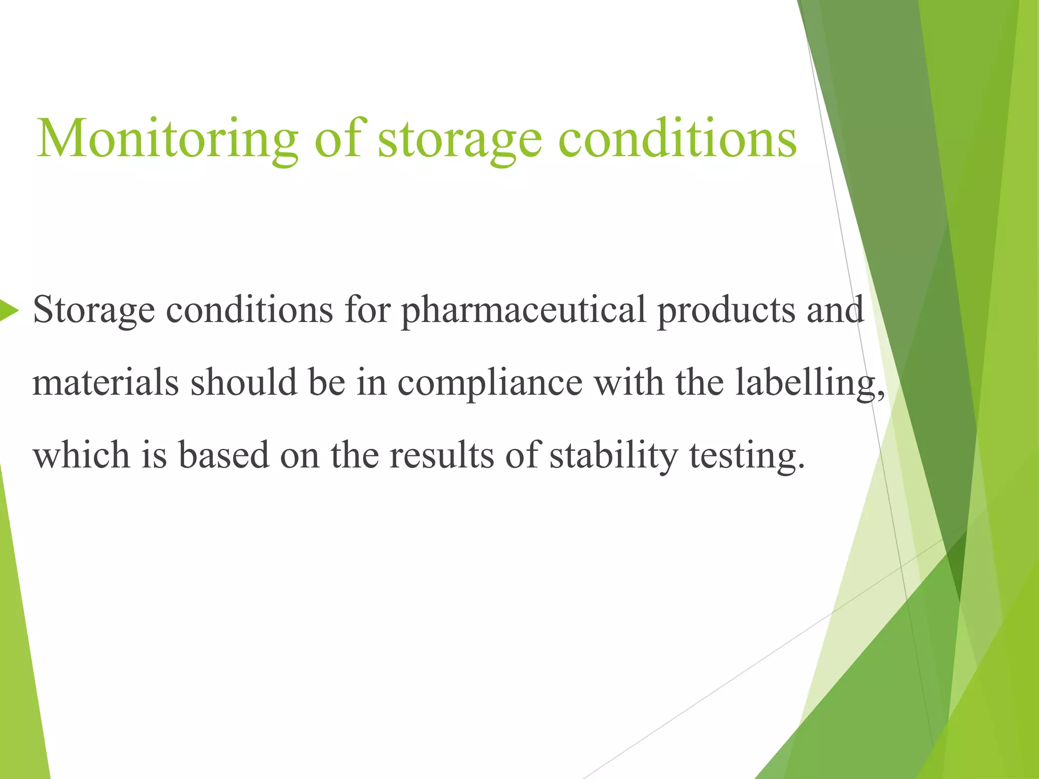 Storage conditions for excipients | PPTX